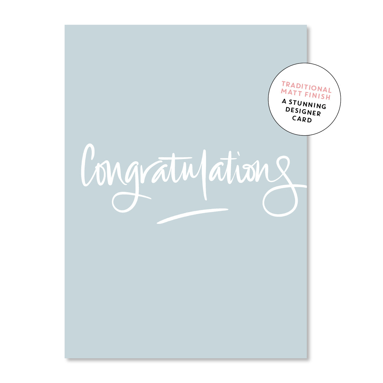 Congratulations Script Greeting Card – Just Smitten
