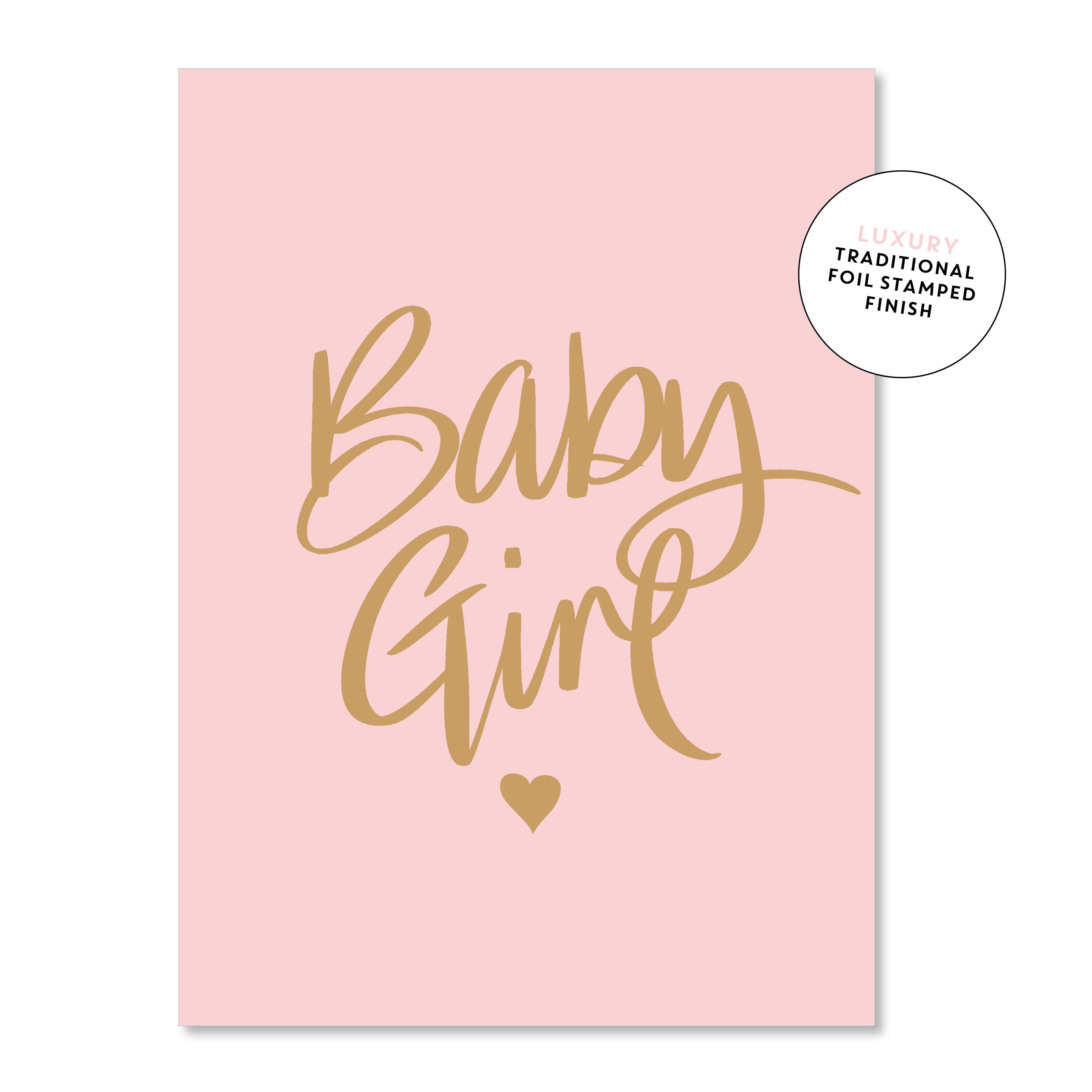 Baby Girl Script Greeting Card – Just Smitten